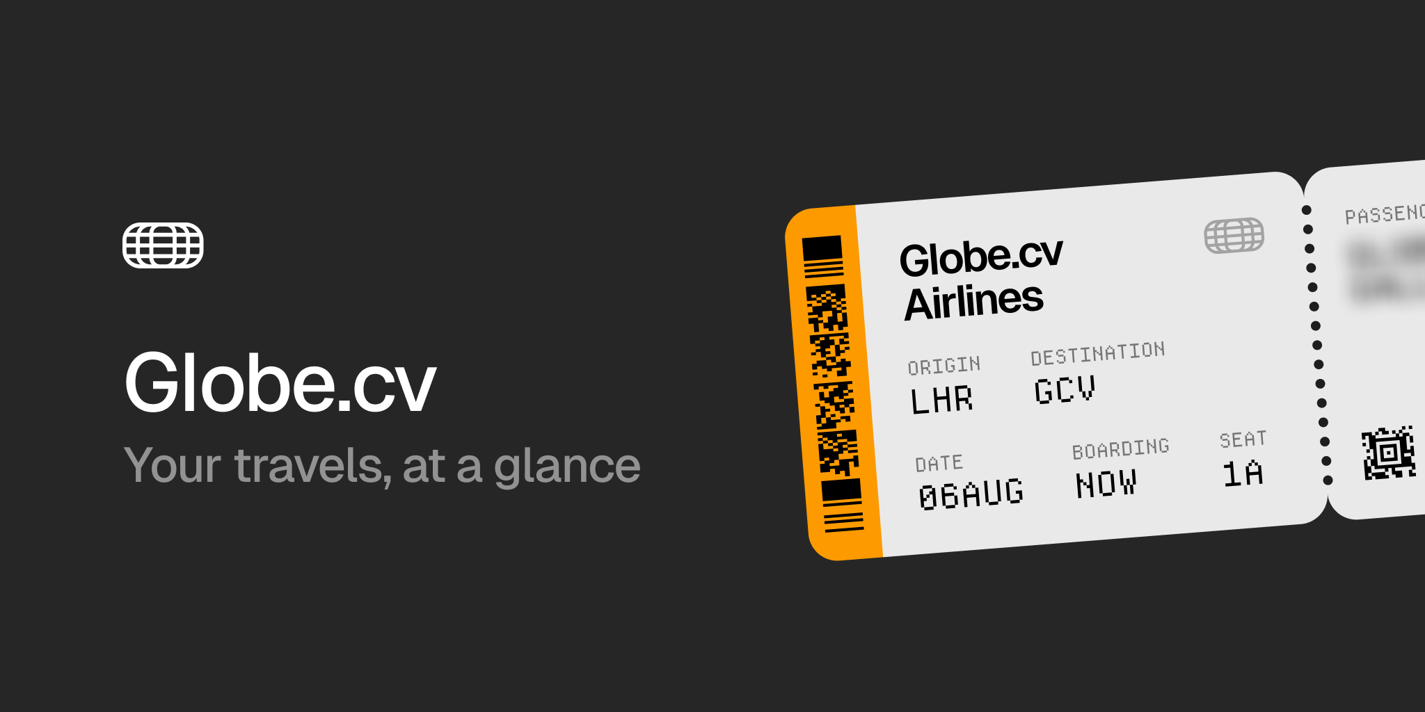 Globe.cv – Your travels, at a glance
